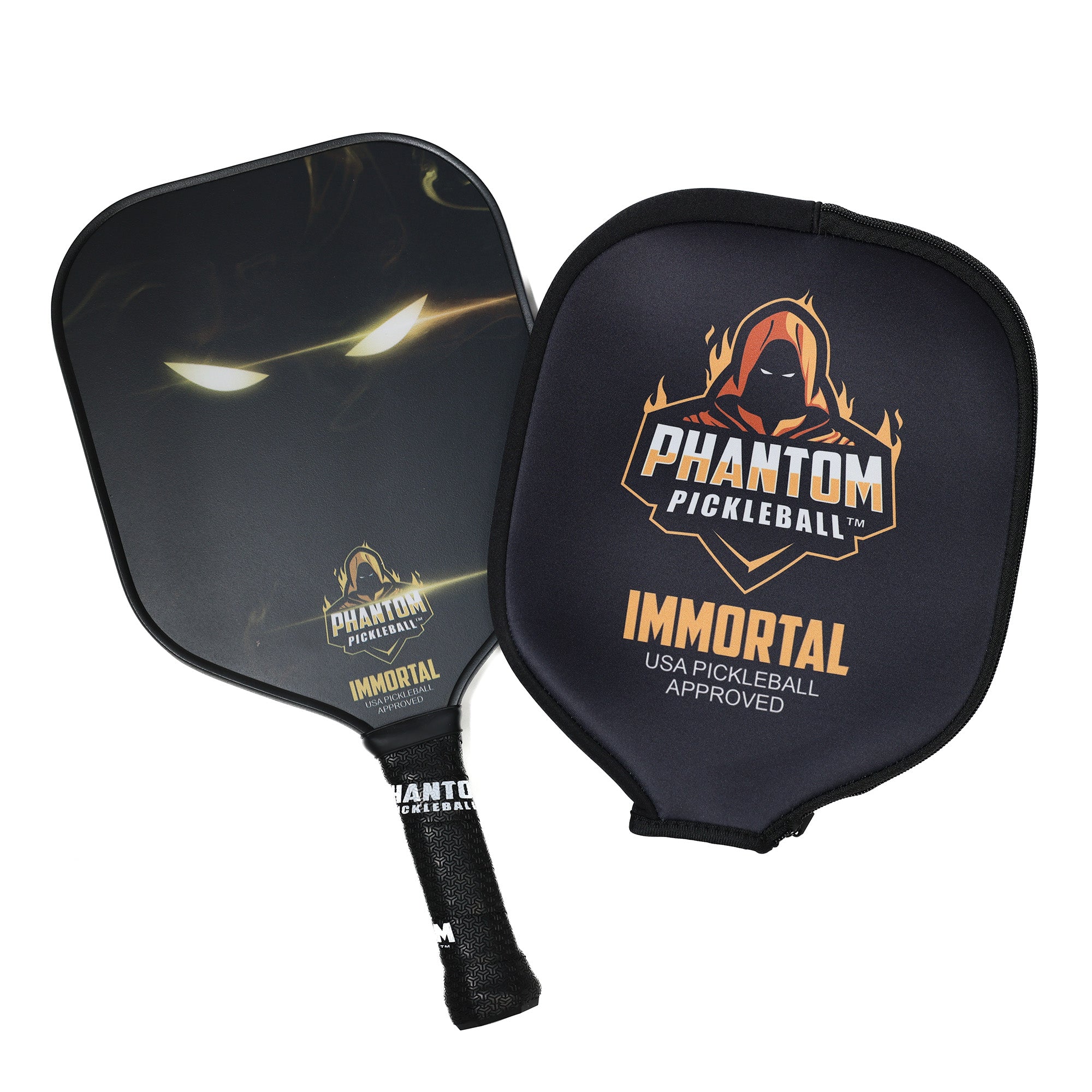 PHANTOM IMMORTAL 16MM T800 Carbon Fiber Pickleball Pro Paddle with Cov