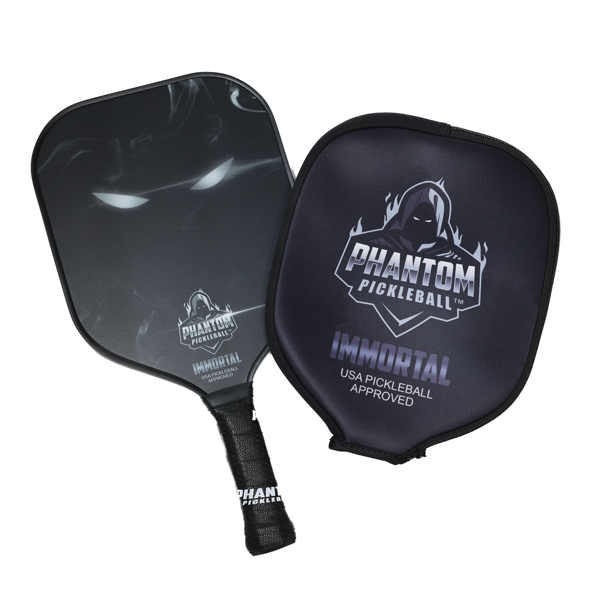 PHANTOM IMMORTAL 16MM T800 Carbon Fiber Pickleball Pro Paddle with Cov